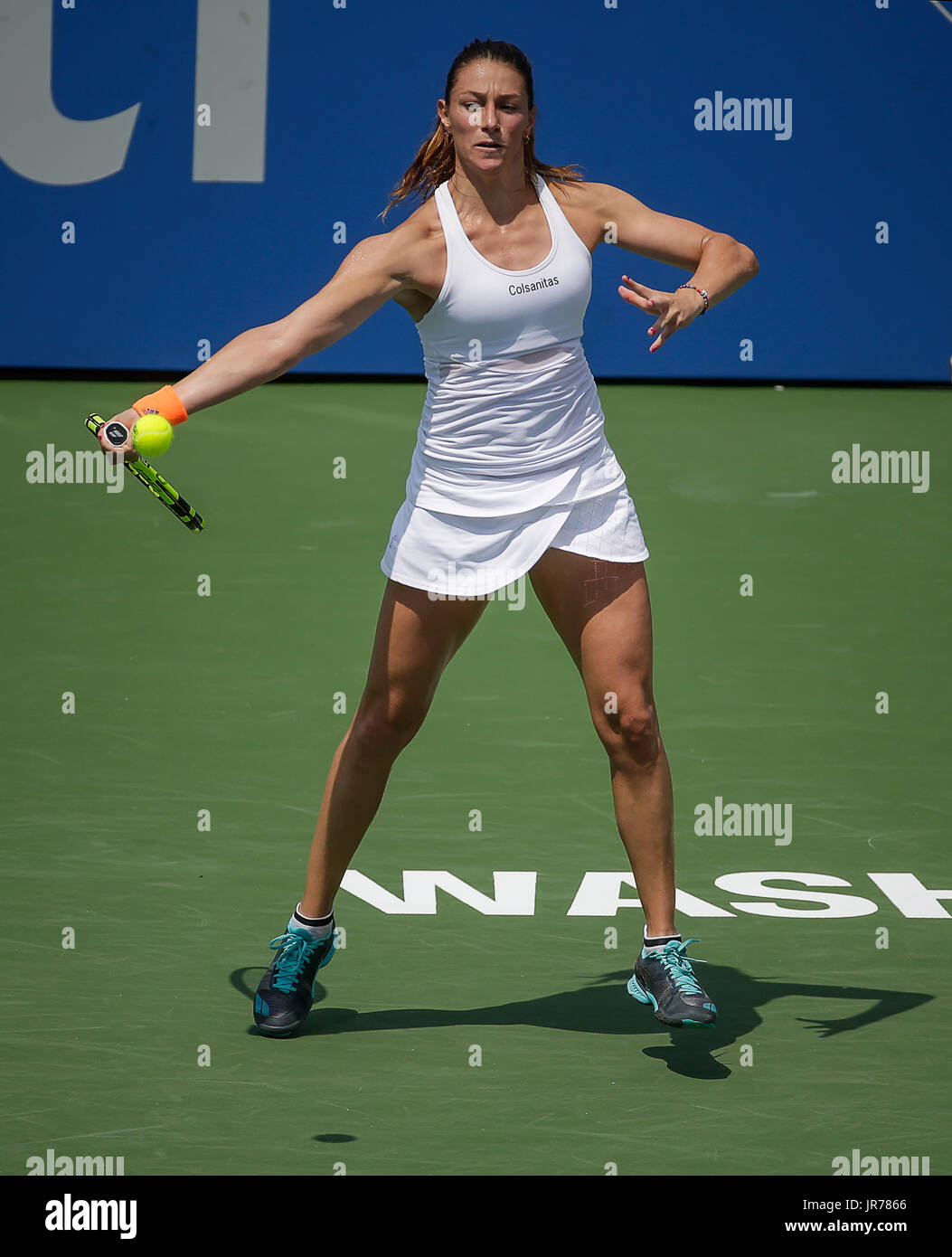 Washington DC, USA. 3rd August, 2017. Simona Halep (ROU) defeats ...