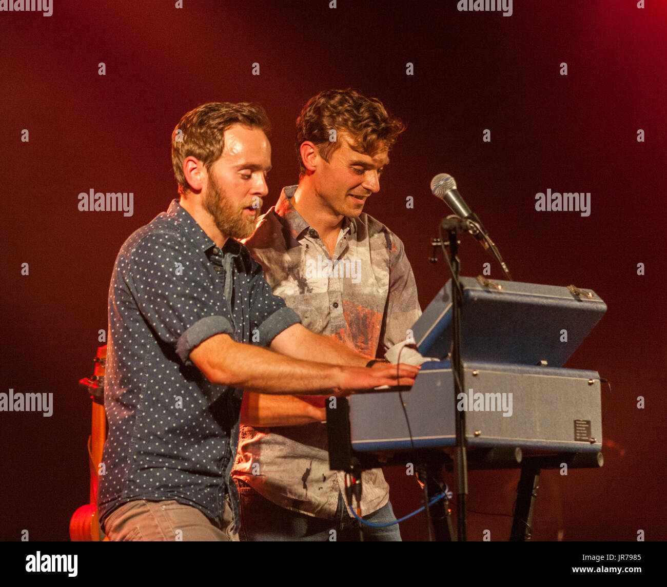 Multi instrumentalist duo Ninebarrow on the Ham stage at Sidmouth Folk ...