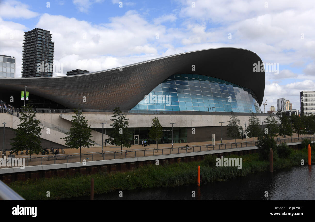 General overall view of the London Aquatics Centre aka London Aquatics ...