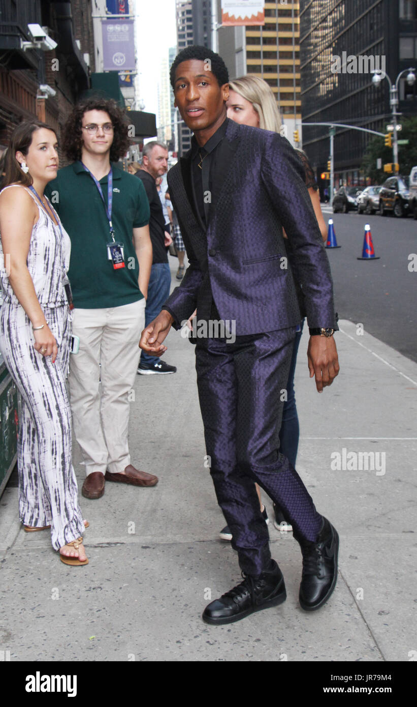 New York, NY, USA. 3rd Aug, 2017. Jon Batiste at The Late Show with ...