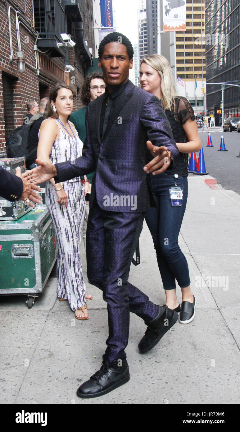 New York, NY, USA. 3rd Aug, 2017. Jon Batiste at The Late Show with ...