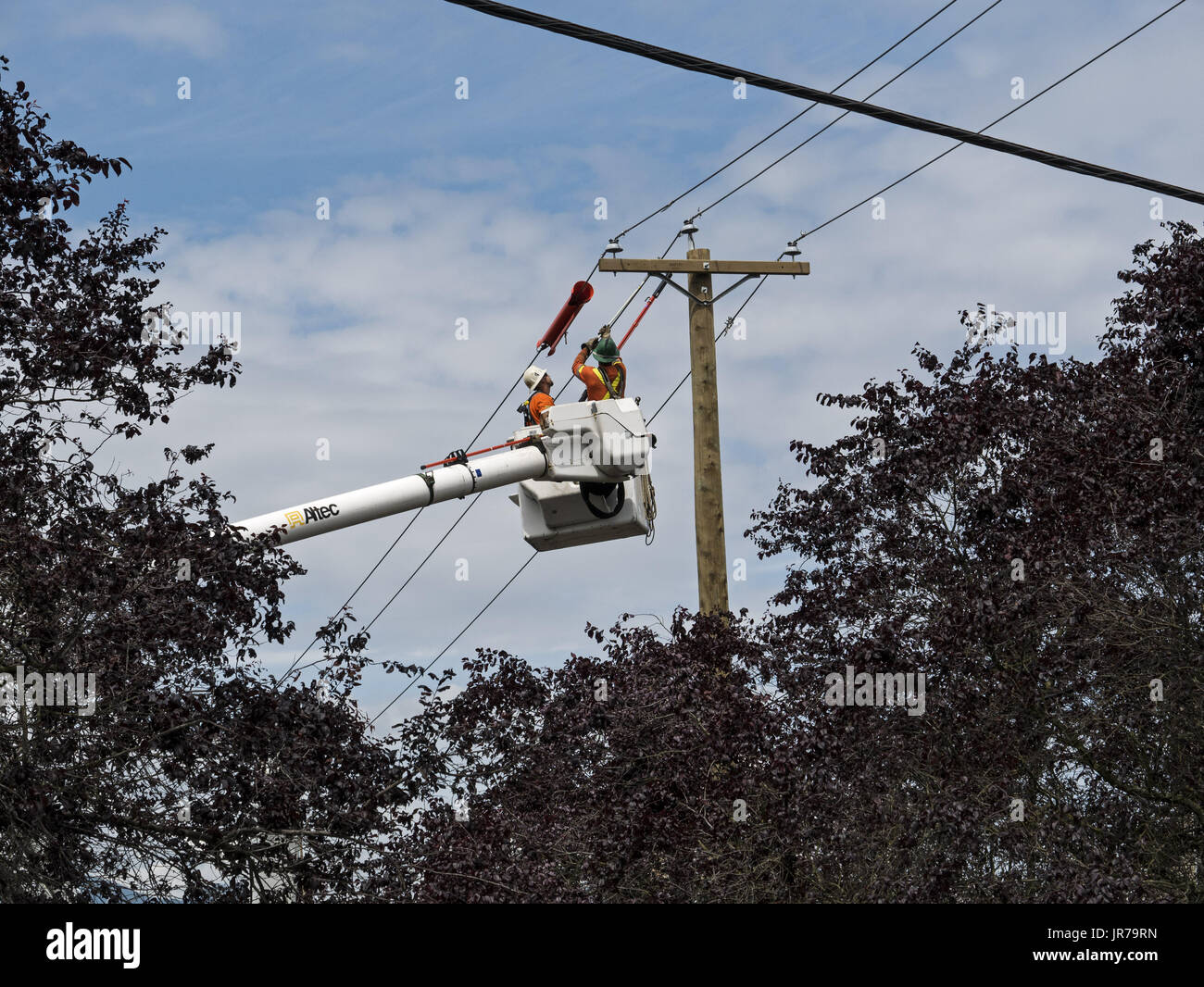 Overhead power lines installation hi-res stock photography and images ...