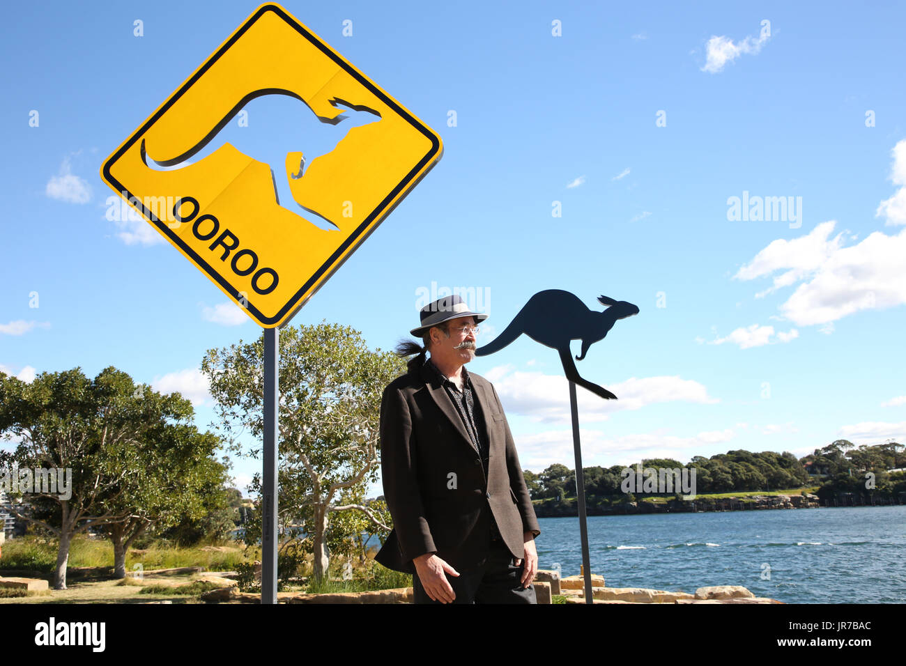 Sydney, Australia. 4 August 2017. Pictured: Artist Richard Tipping next ...