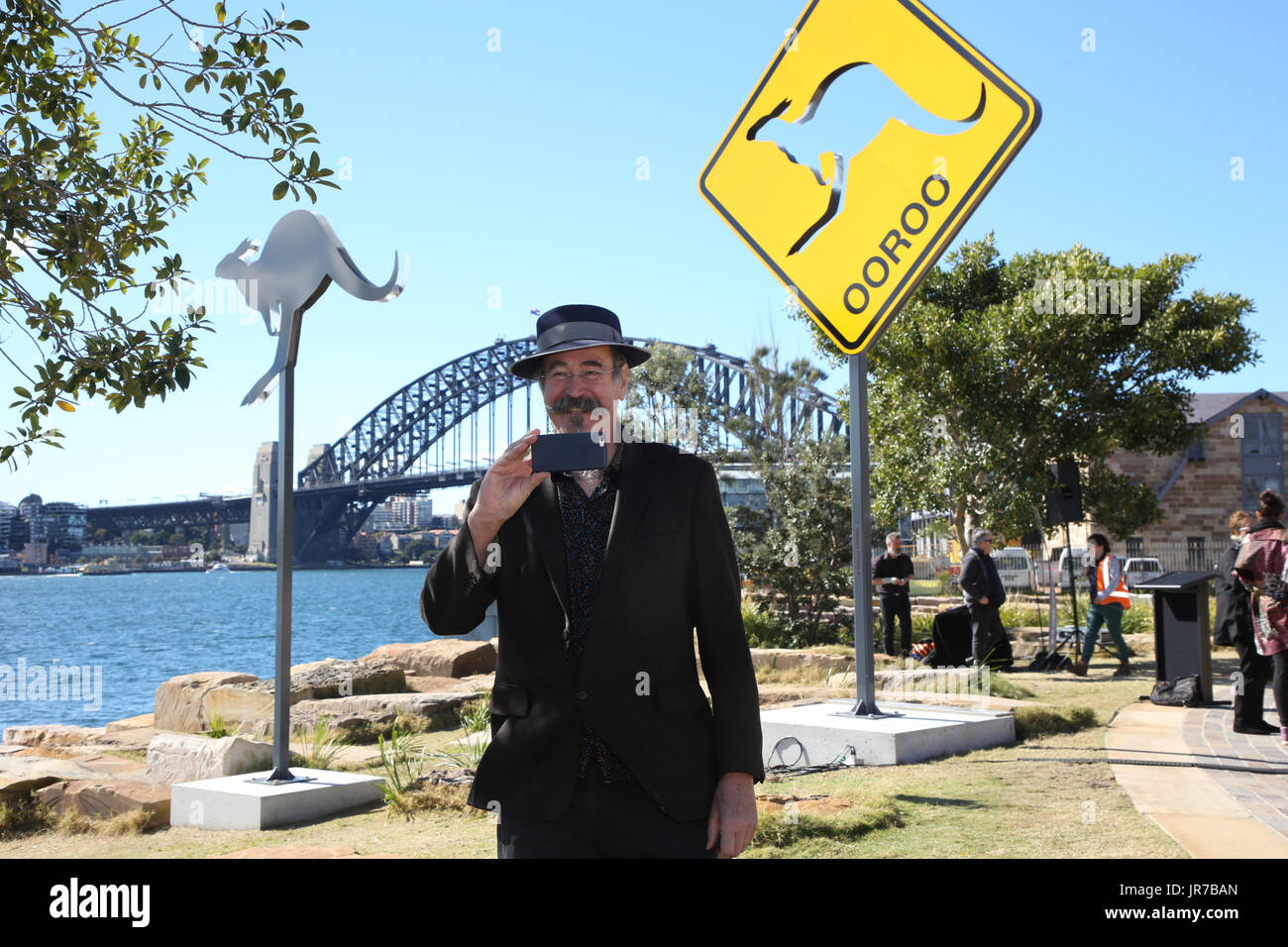 Sydney, Australia. 4 August 2017. Pictured: Artist Richard Tipping next ...