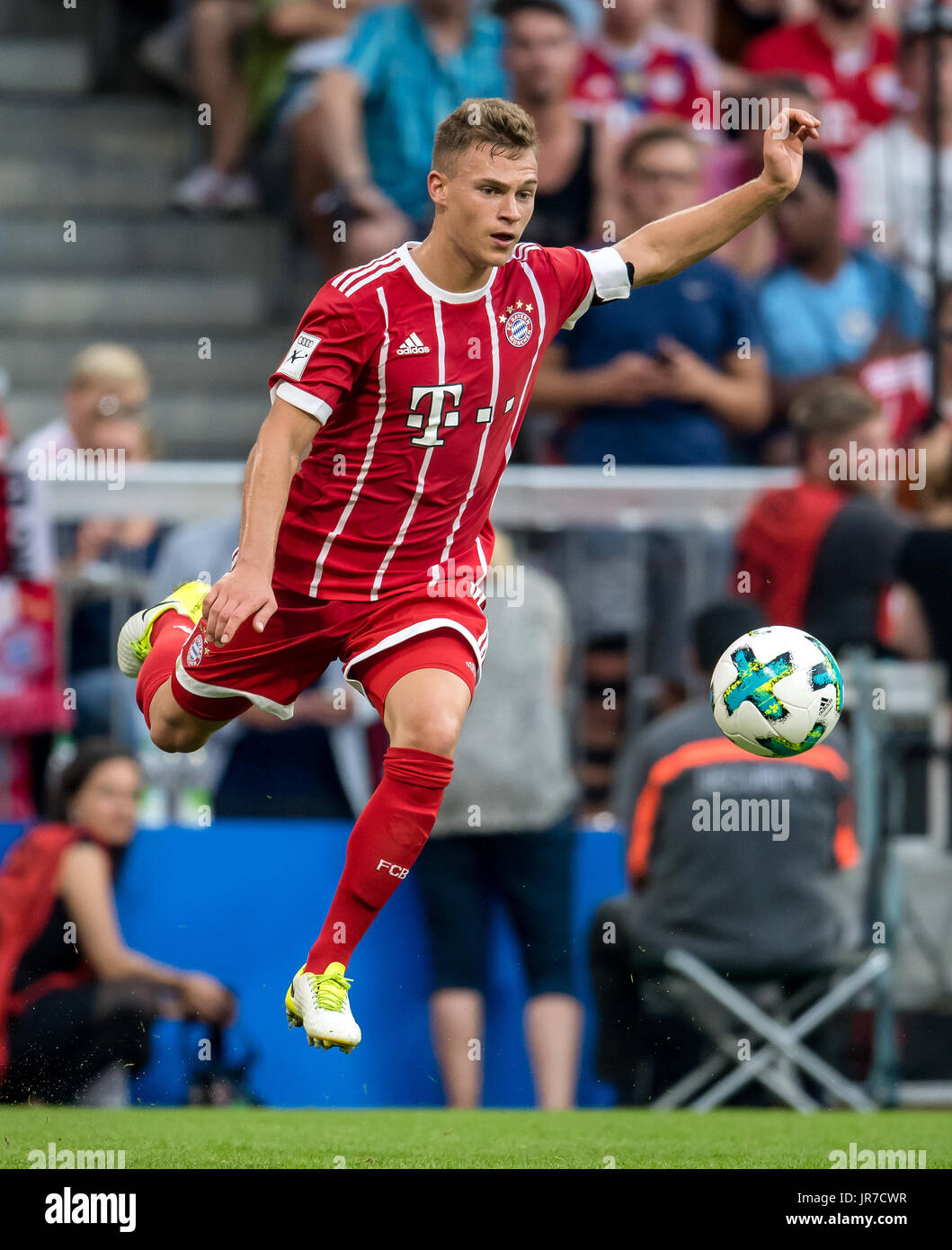 Munich, Germany. 2nd Aug, 2017. Bayern's Joshua Kimmich in action ...