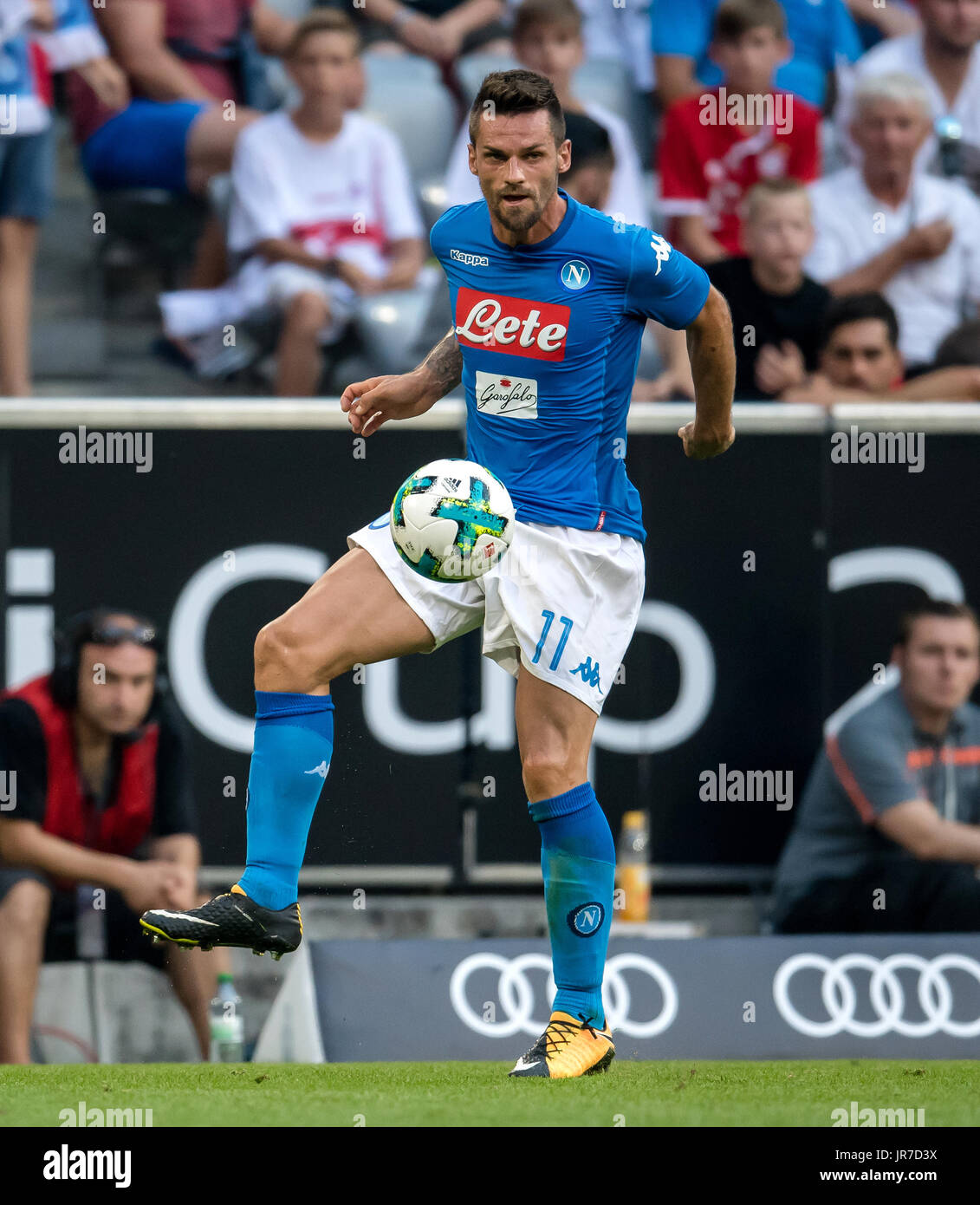 Munich, Germany. 2nd Aug, 2017. Napoli's Christian Maggio in action ...