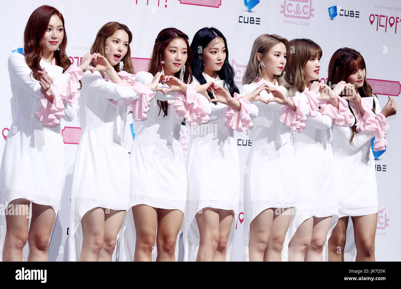 S. Korean girl group CLC South Korean girl group CLC poses for a photo during a showcase to ...