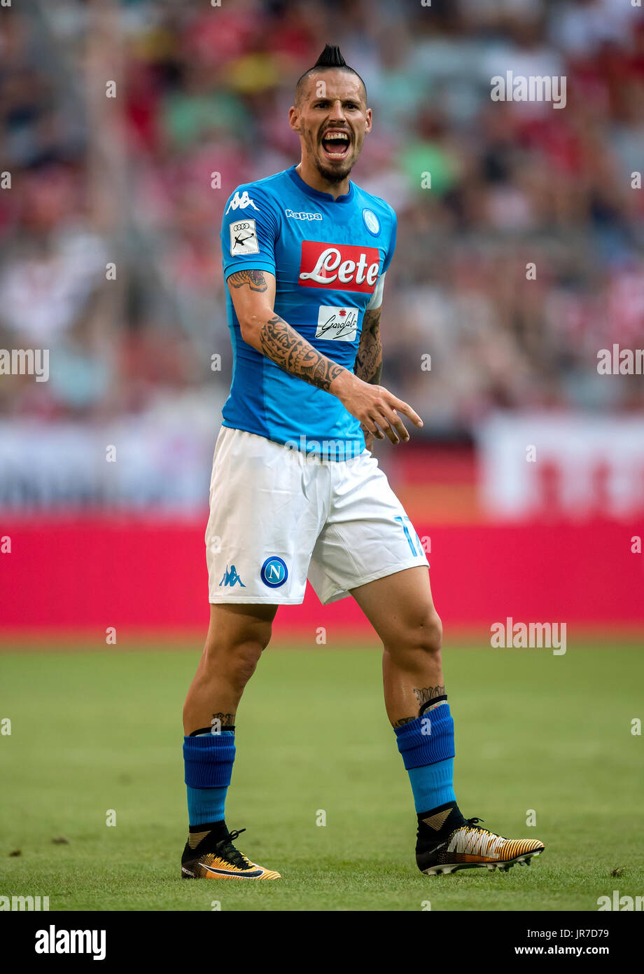 Munich, Germany. 2nd Aug, 2017. Napoli's Marek Hamsik in action during ...