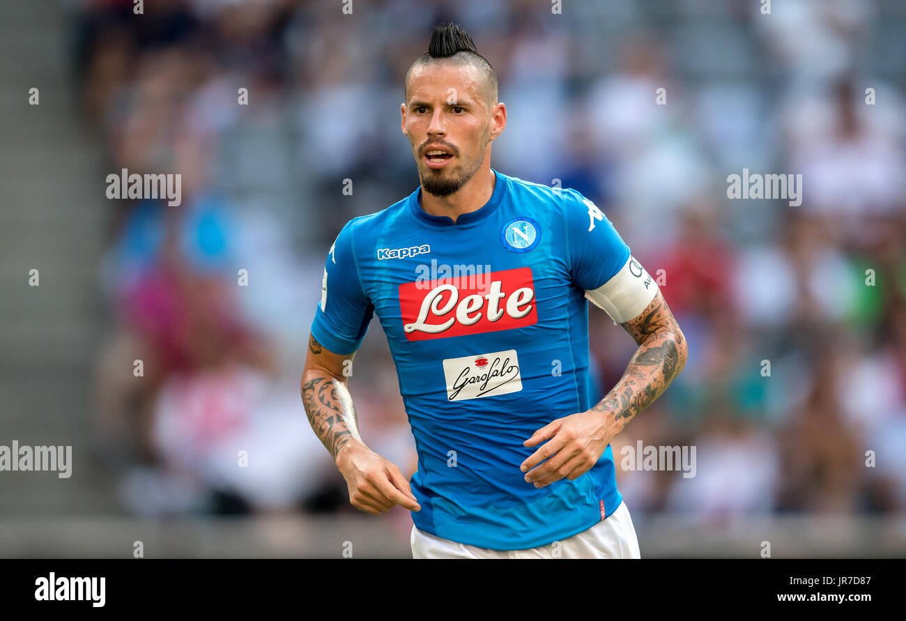 Munich, Germany. 2nd Aug, 2017. Napoli's Marek Hamsik in action during ...