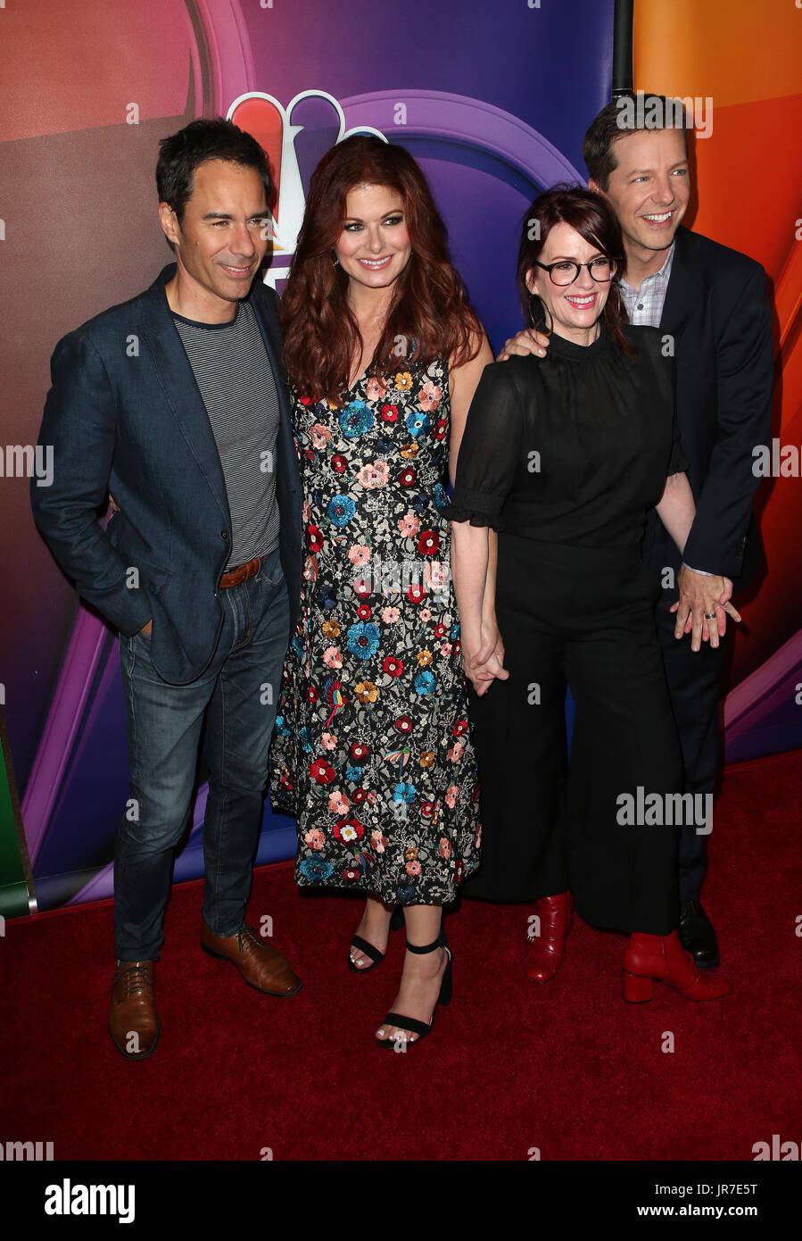 BEVERLY HILLS, CA - AUGUST 03: Eric McCormack, Debra Messing, Megan ...
