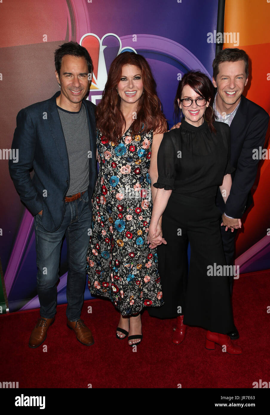 BEVERLY HILLS, CA - AUGUST 03: Eric McCormack, Debra Messing, Megan ...