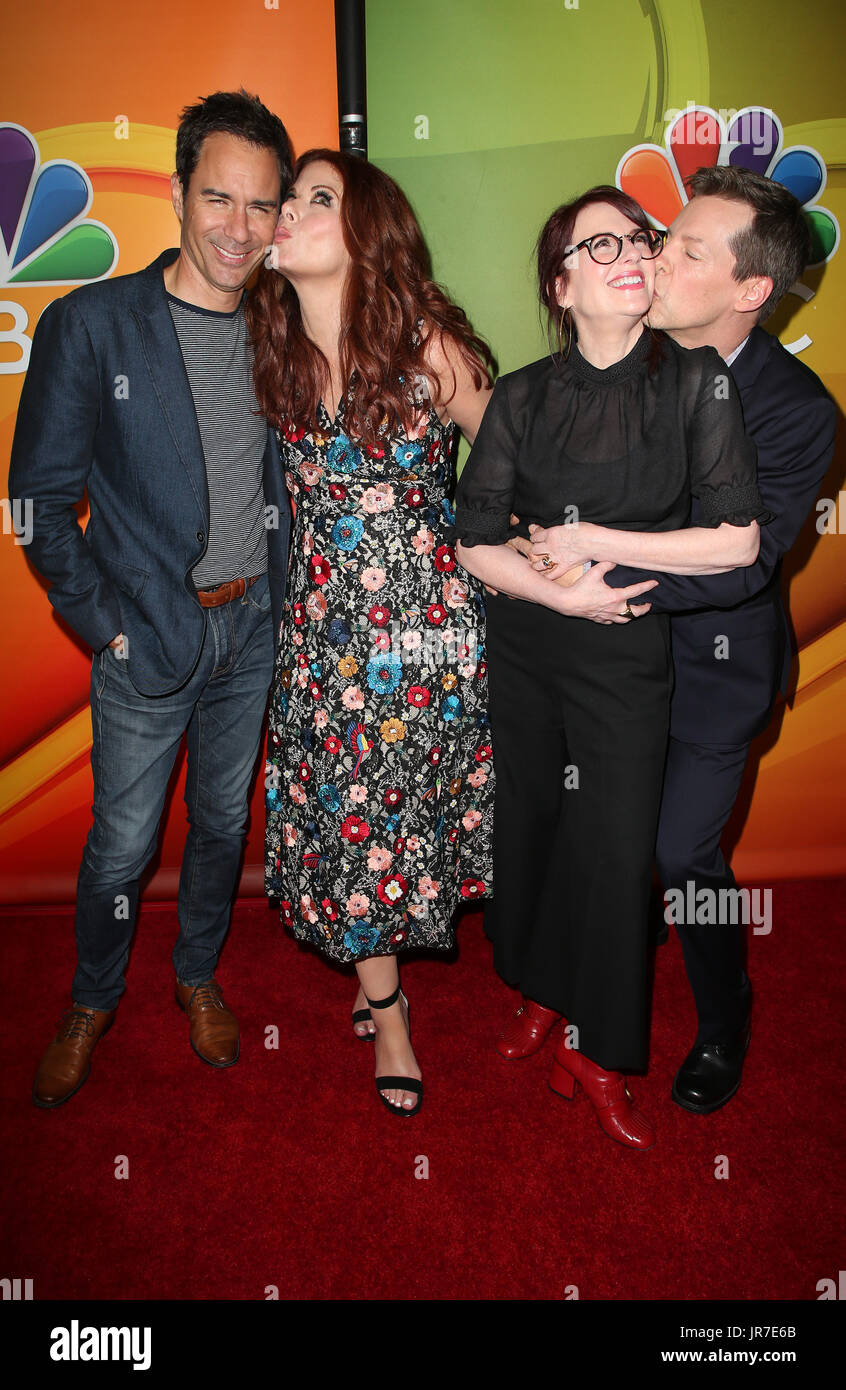 BEVERLY HILLS, CA - AUGUST 03: Eric McCormack, Debra Messing, Megan ...