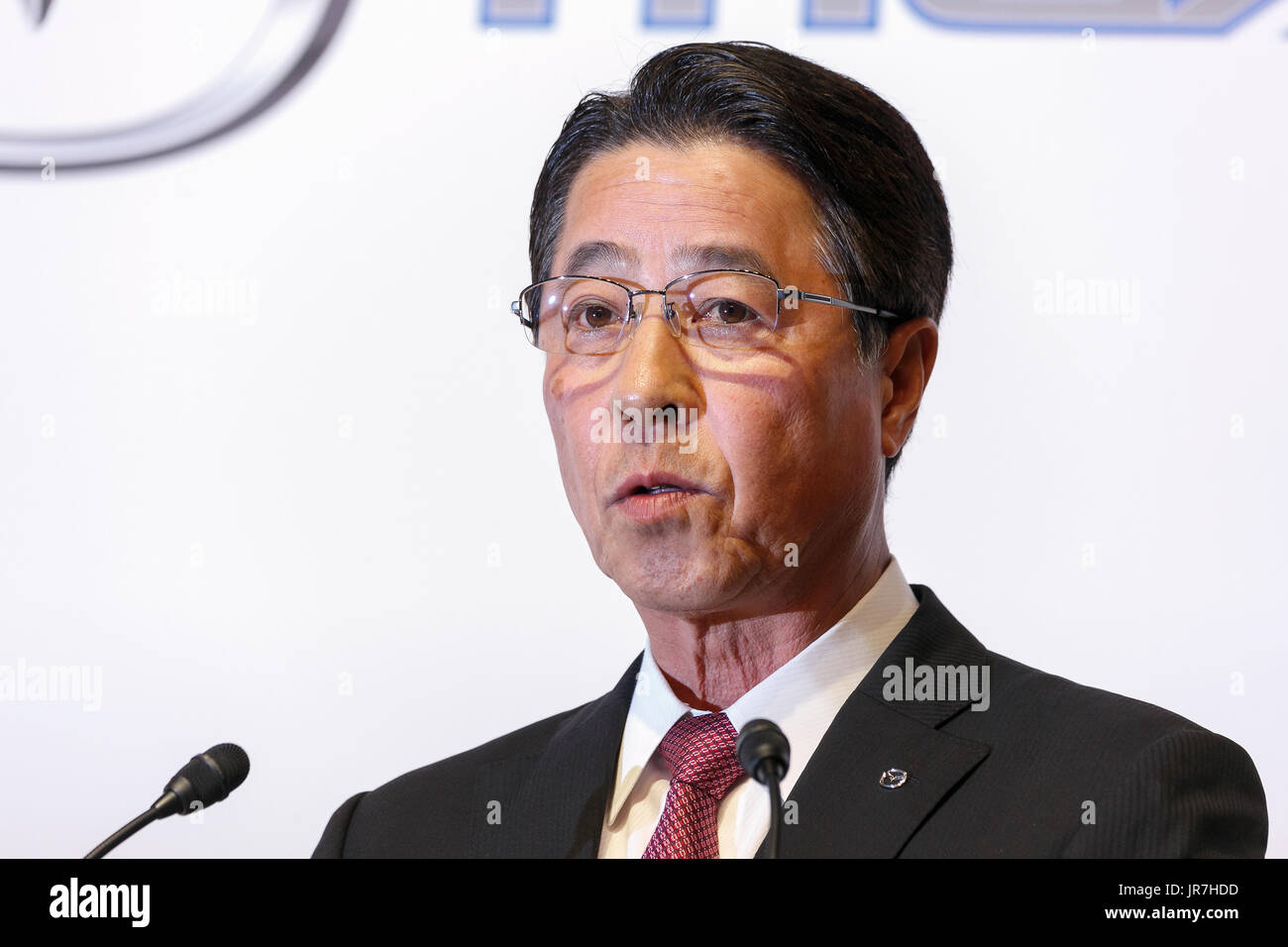 Tokyo Japan 4th Aug 2017 Mazda Motor Corporation President And Ceo