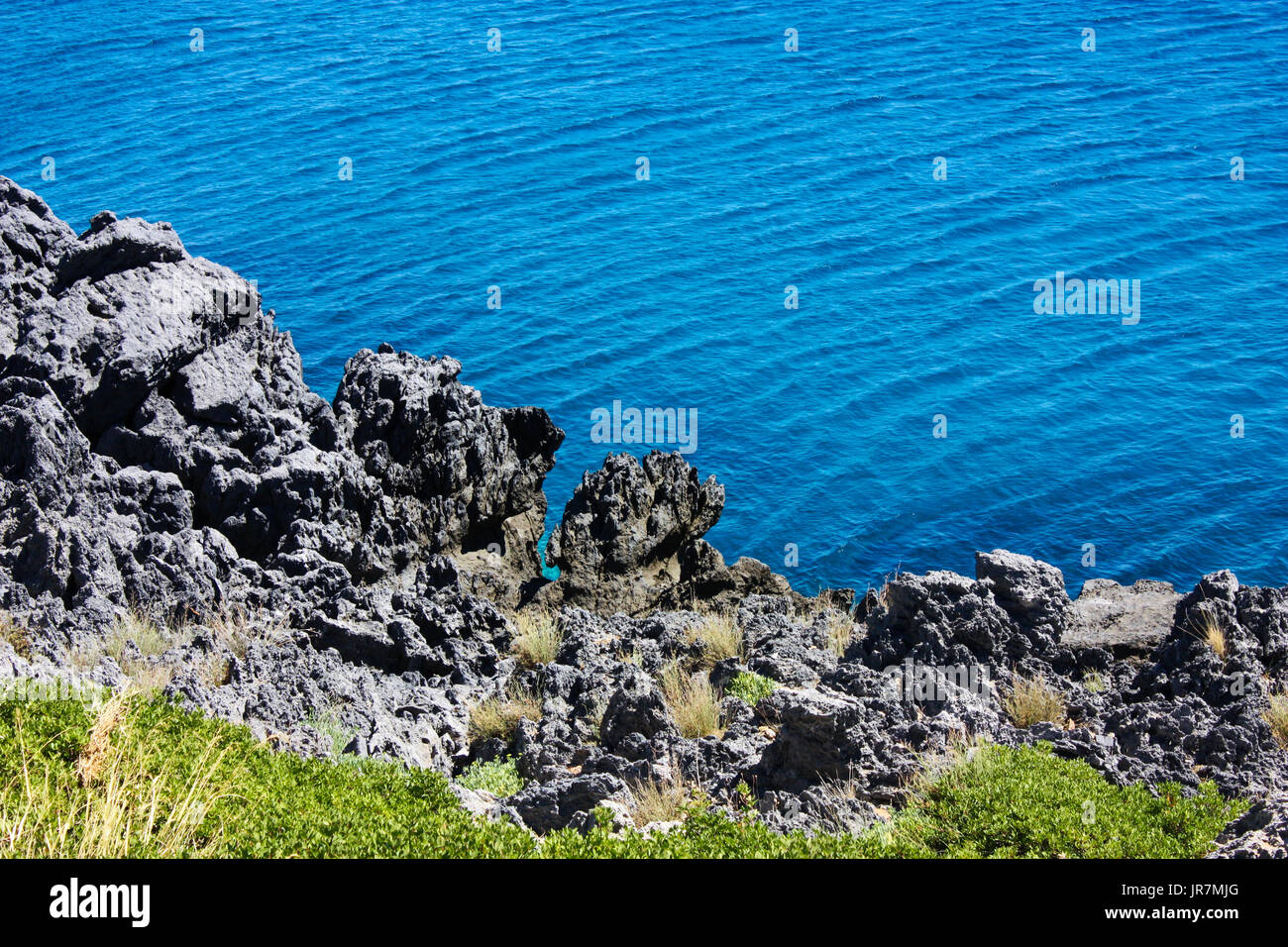 Cretan sea wild coastline and countryside with a blue sky Stock Photo ...
