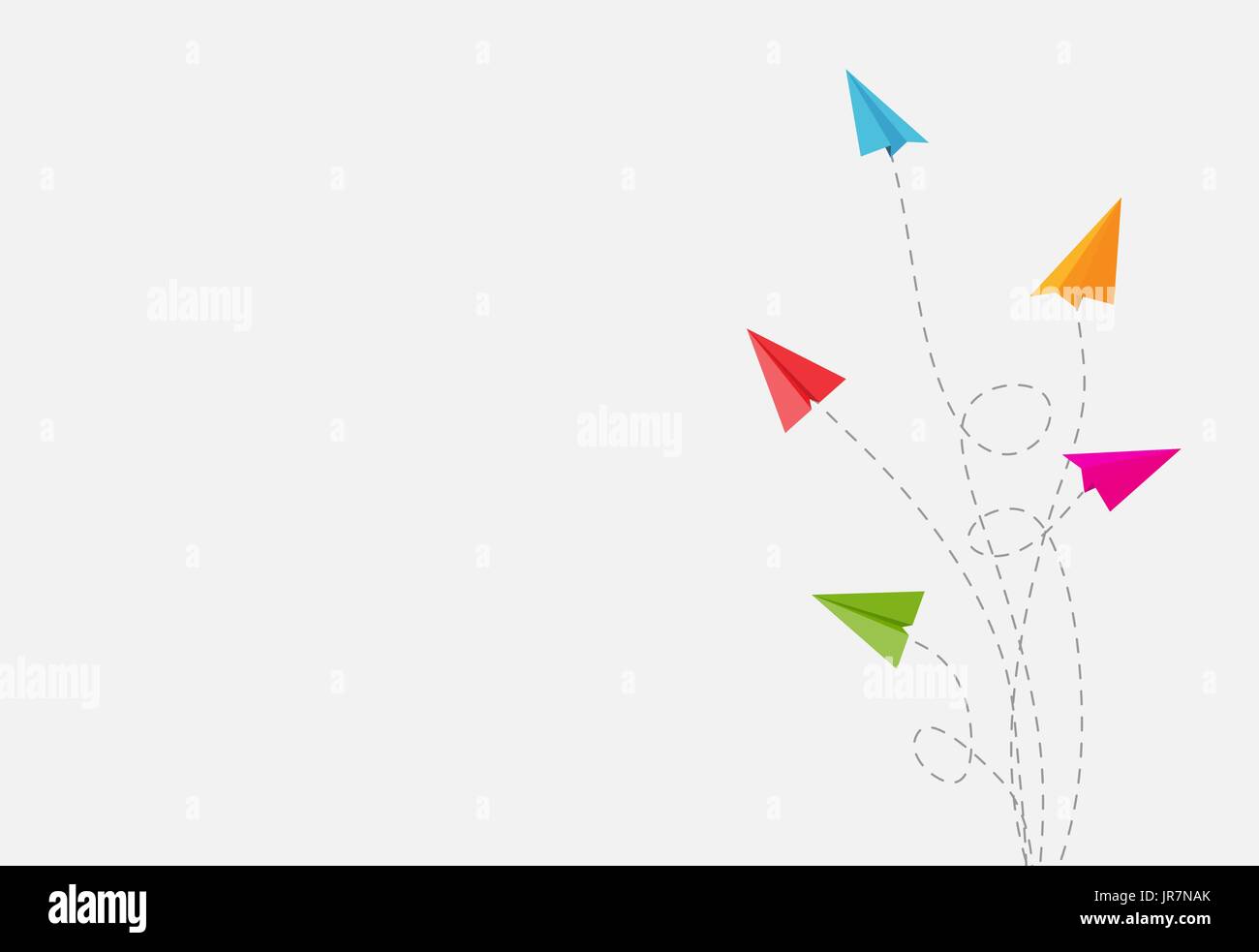 Abstract Background with Paper Airplane Changing Direction Vector ...