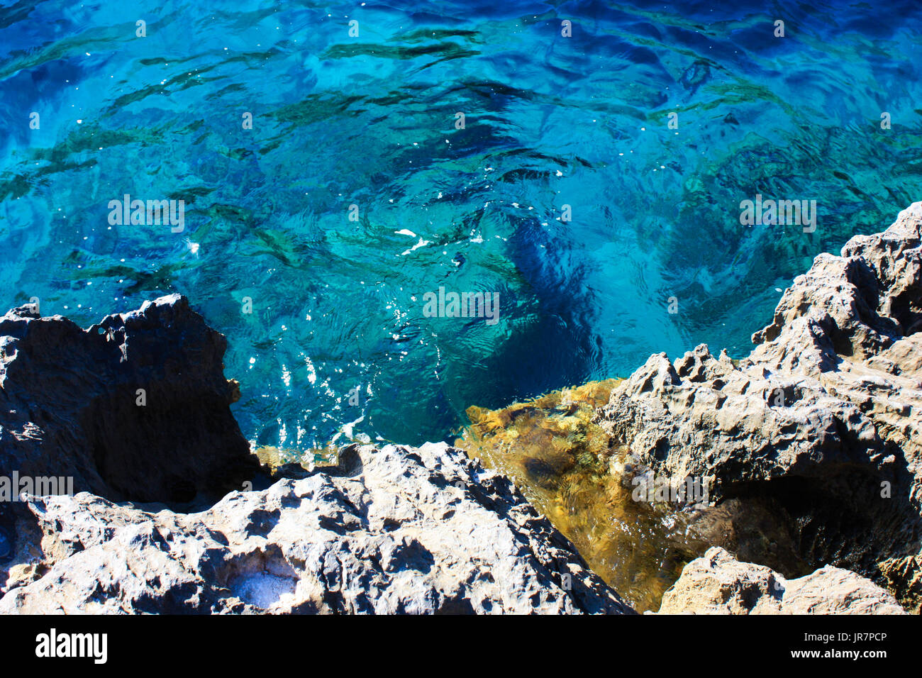Cretan sea wild coastline and countryside with a blue sky Stock Photo ...