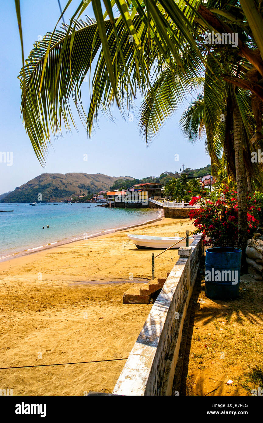 Beach at Taboga Island also known as Island of Flowers is a tourist ...