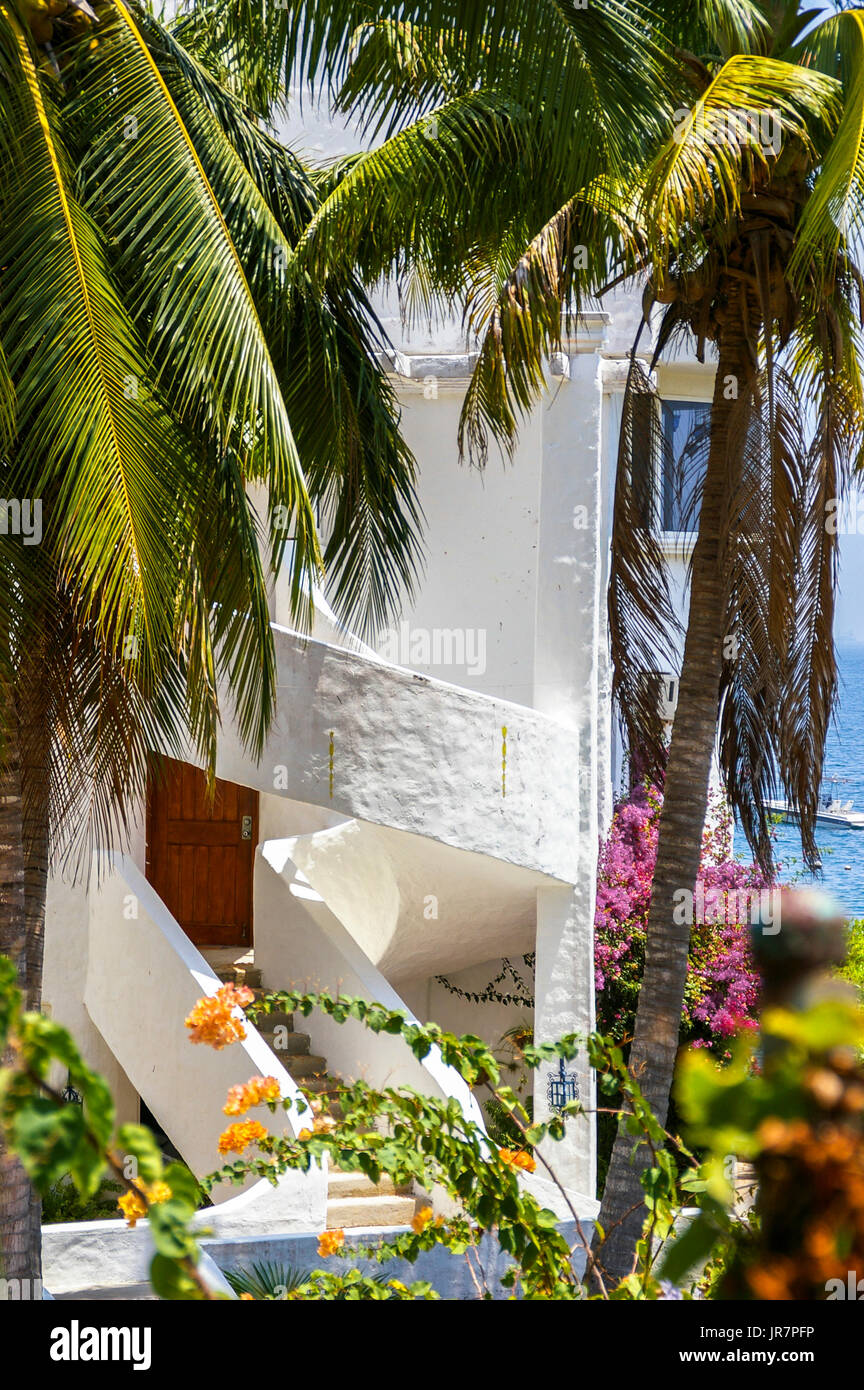 Colorful house on Taboga Island also known as Island of Flowers is a ...