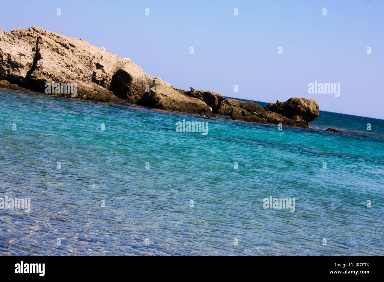 Cretan sea wild coastline and countryside with a blue sky Stock Photo ...