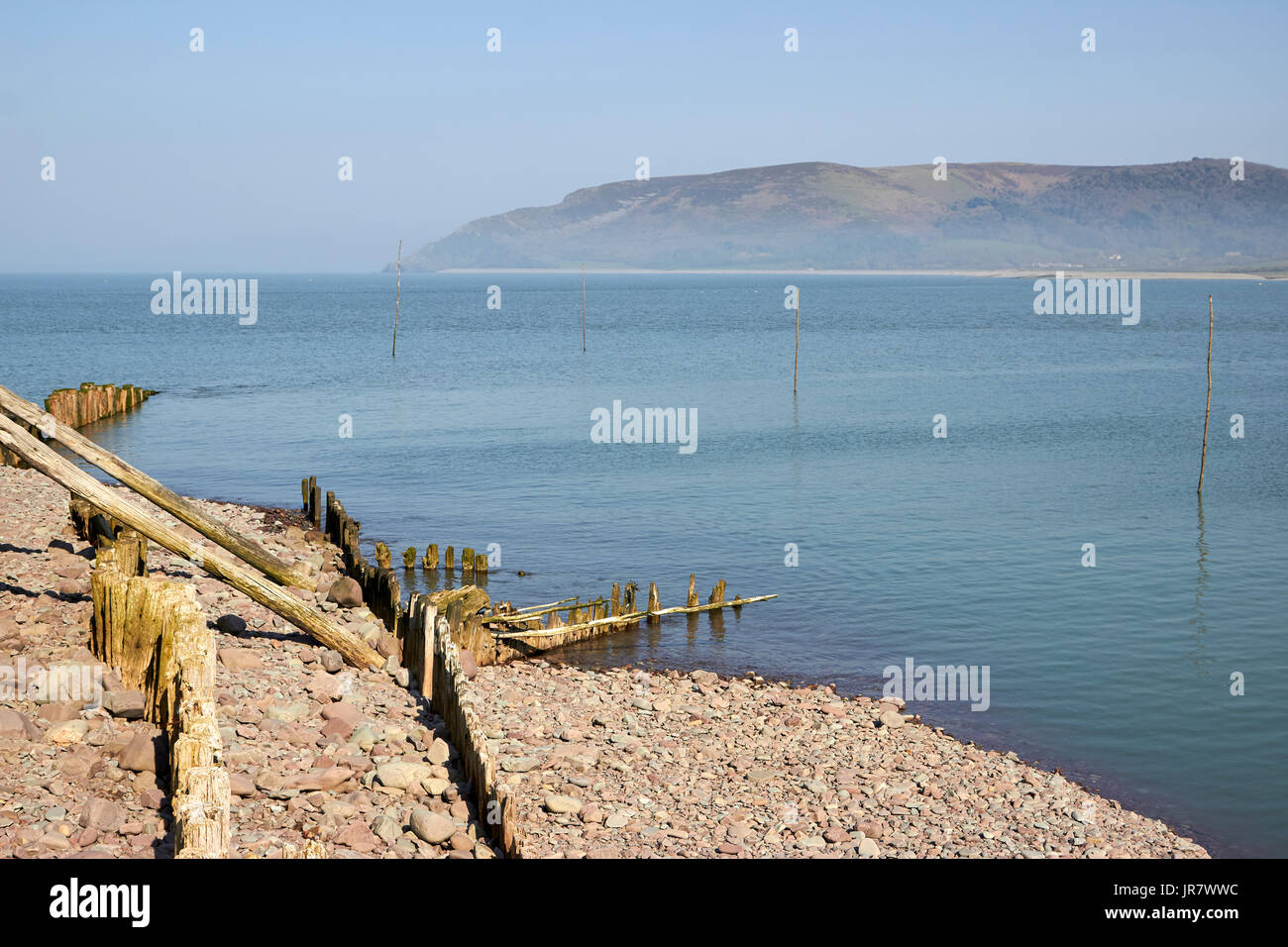 Porlock weir groynes hi-res stock photography and images - Alamy