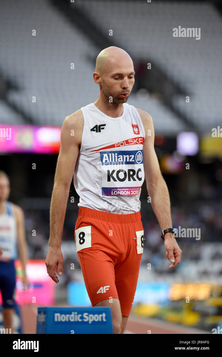 Rafal Korc of Poland competing in the at the World Para Athletics ...