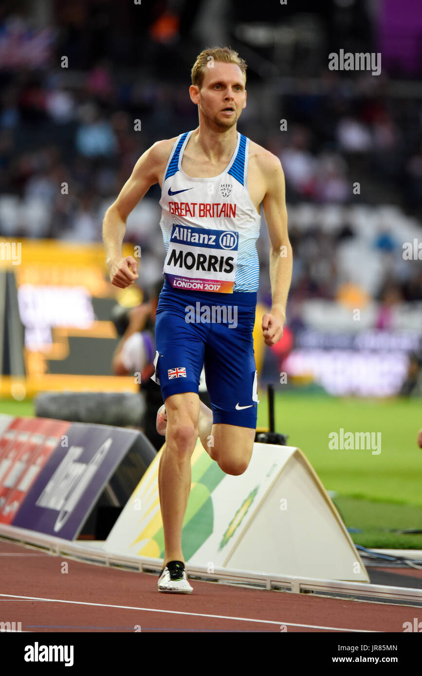 Steve Morris competing in the T20 800m at the World Para Athletics ...