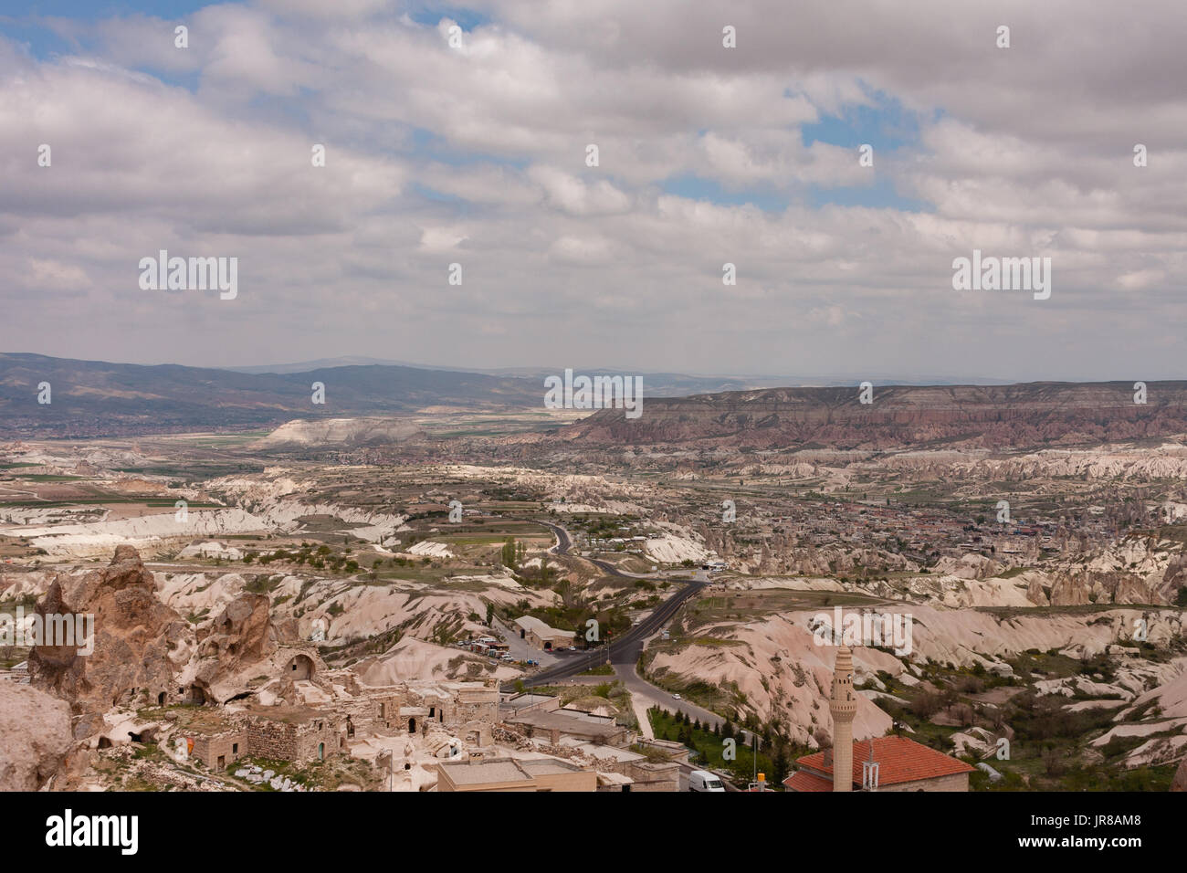 landscape of Cappadocia with fairy chimneys and stone houses Stock ...