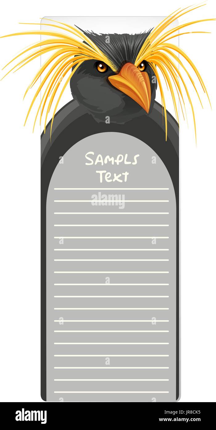 Paper template with penguin design illustration Stock Vector Image ...