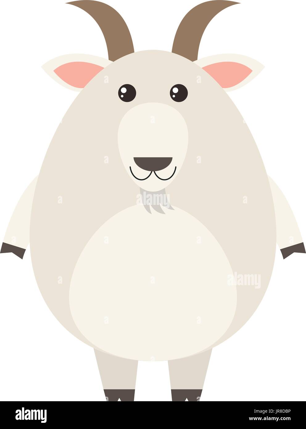 White goat on white background illustration Stock Vector Image & Art ...