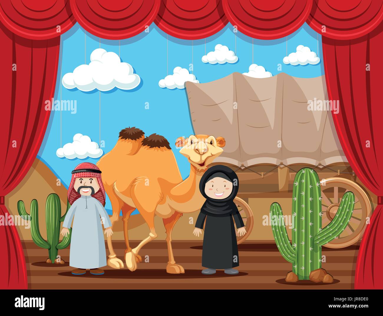 Desert setting Stock Vector Images - Alamy