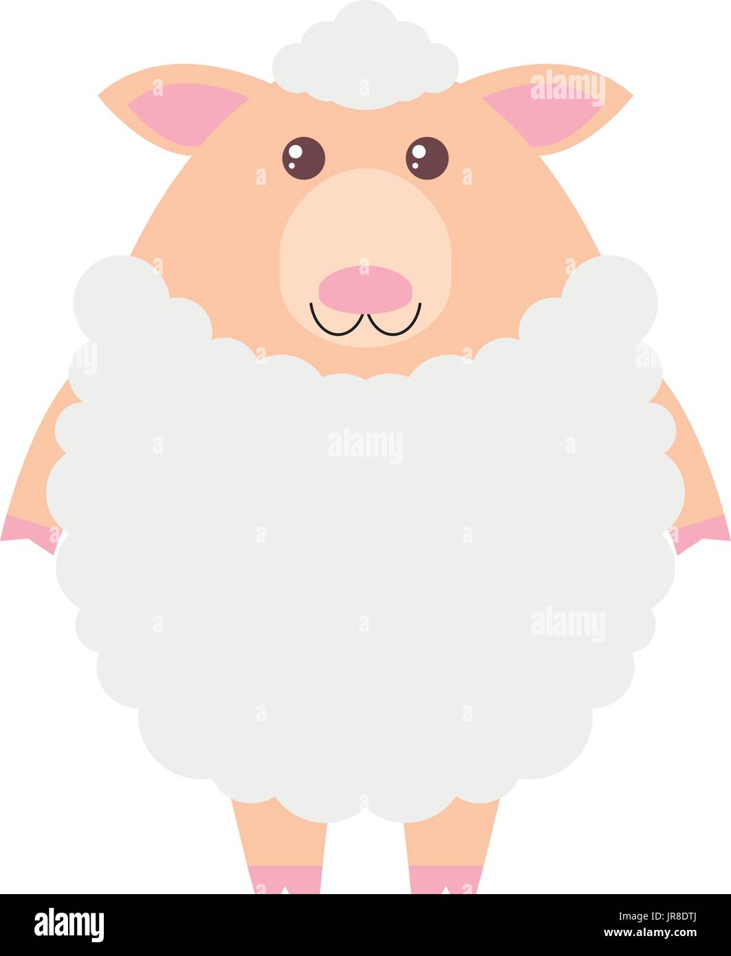 White sheep on white background illustration Stock Vector Image & Art ...