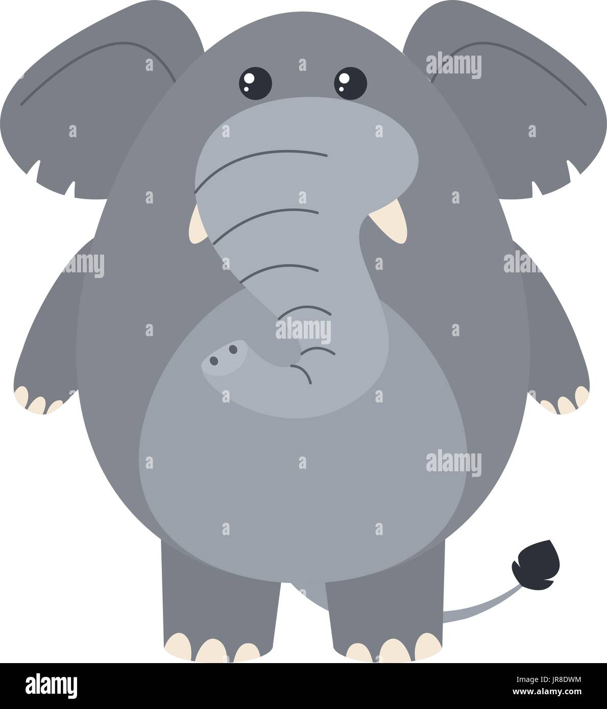 Gray elephant on white background illustration Stock Vector Image & Art ...