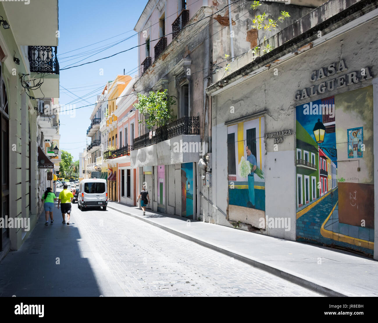 Typical Street in Historic San Juan, Puerto Rico Stock Photo - Alamy