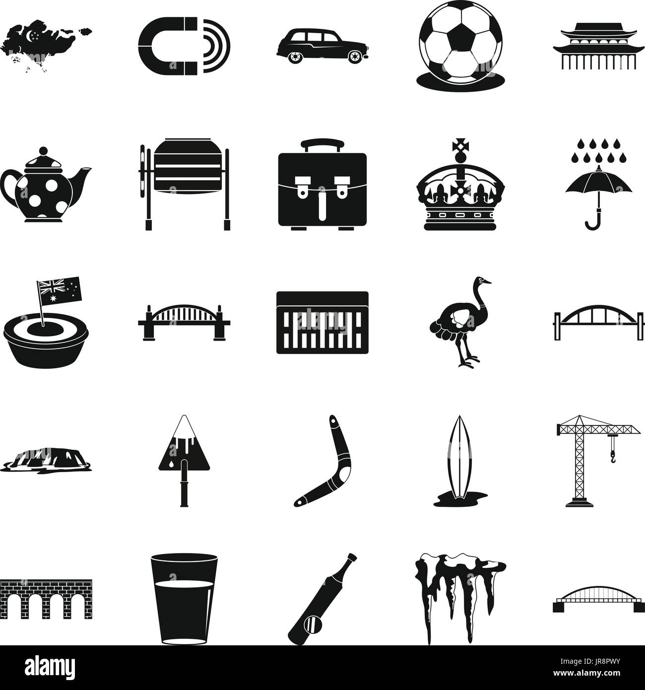 Relocation icons set, simple style Stock Vector Image & Art - Alamy