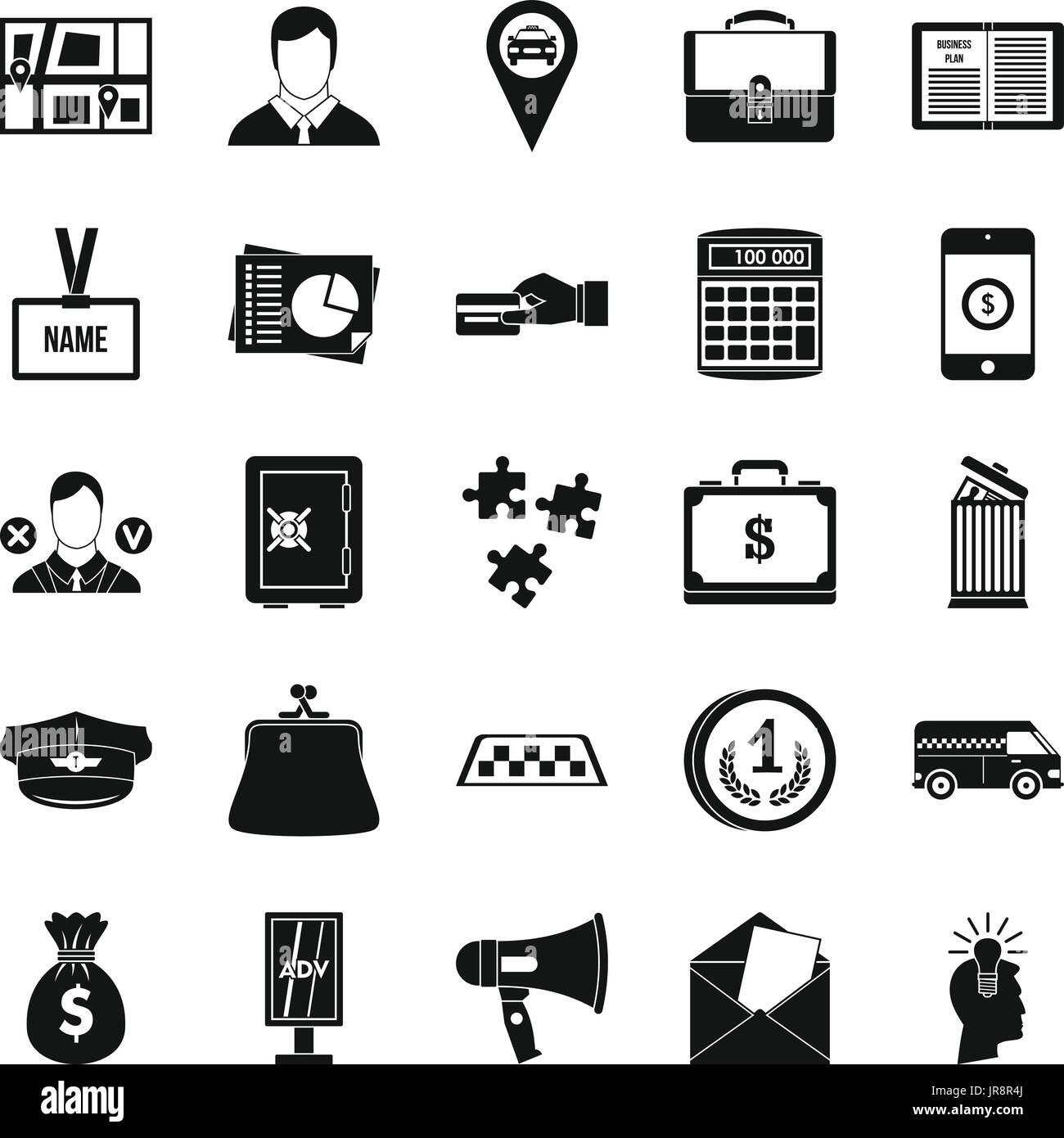Workweek icons set, simple style Stock Vector Image & Art - Alamy