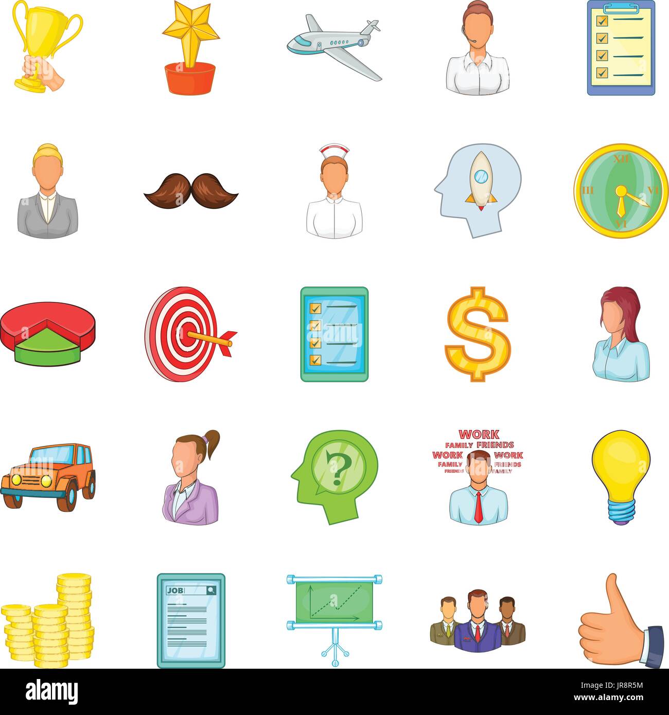Banker icons set, cartoon style Stock Vector Image & Art - Alamy