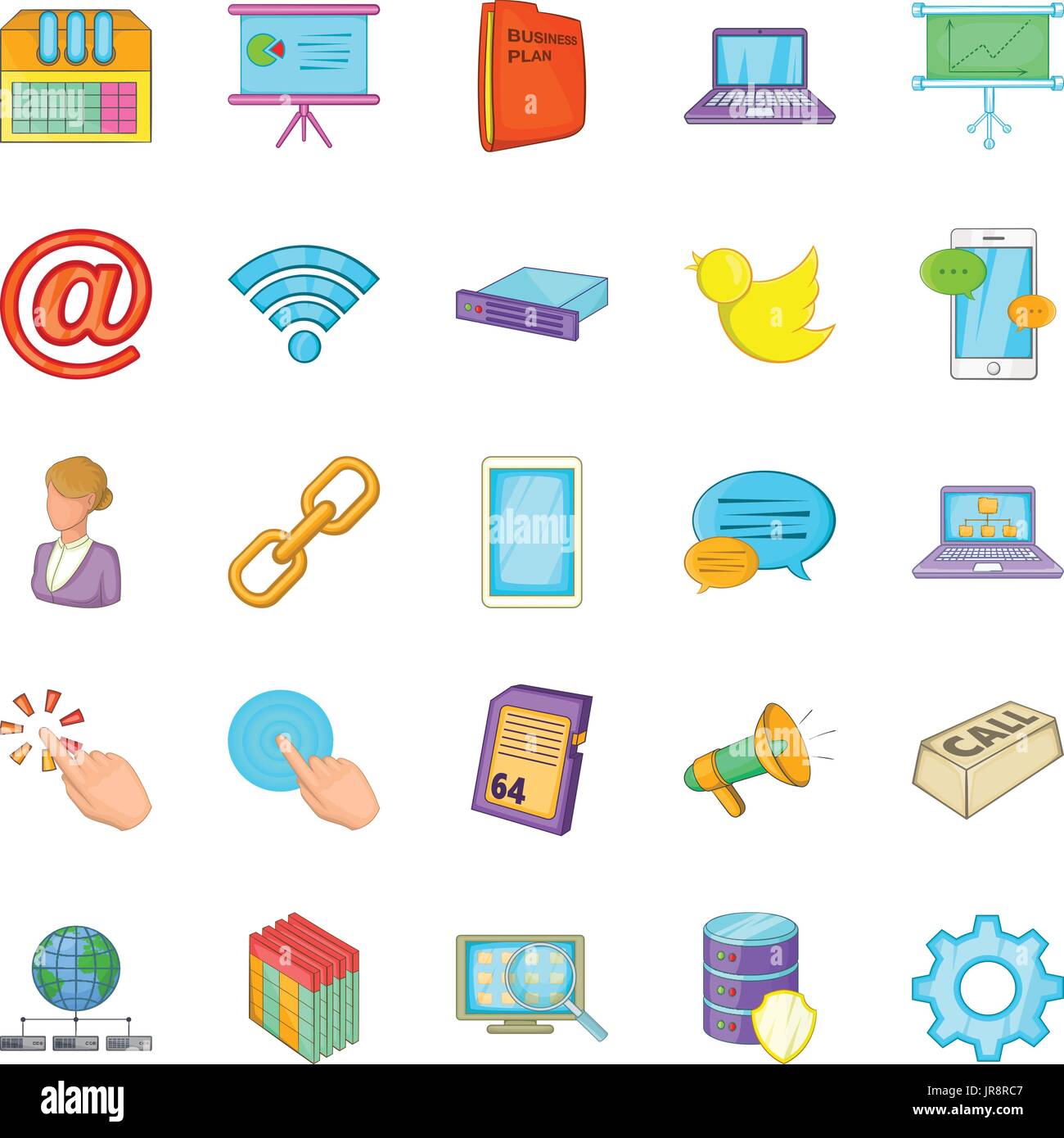 Radio operator icons set, cartoon style Stock Vector Image & Art - Alamy