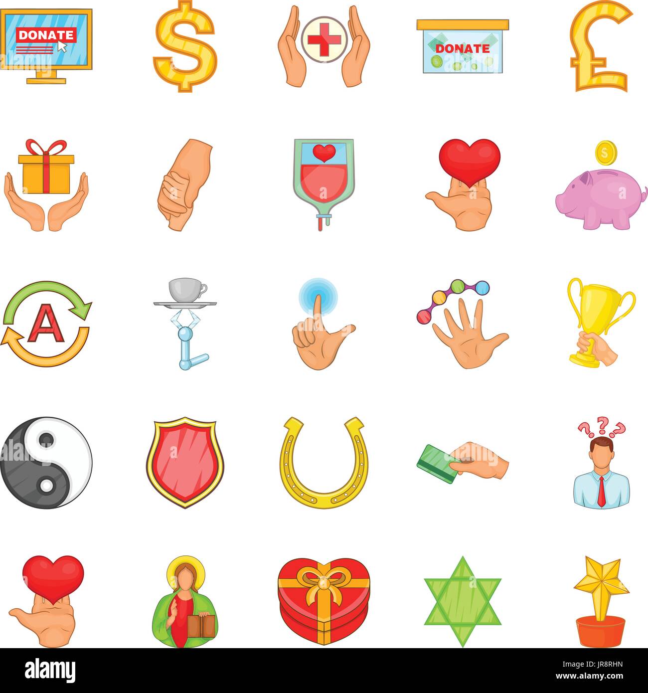 Help icons set, cartoon style Stock Vector Image & Art - Alamy