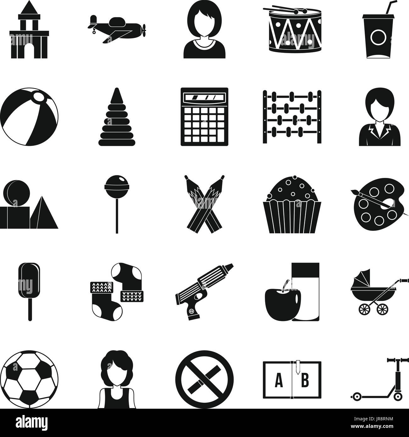 Children center icons set, simple style Stock Vector Image & Art - Alamy