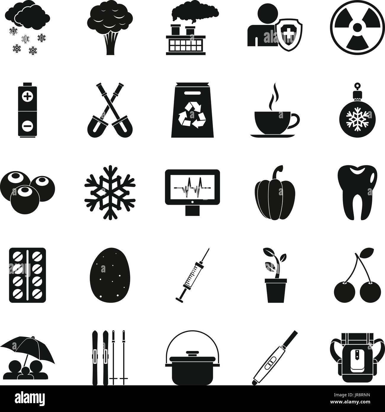 Children health icons set, simple style Stock Vector Image & Art - Alamy
