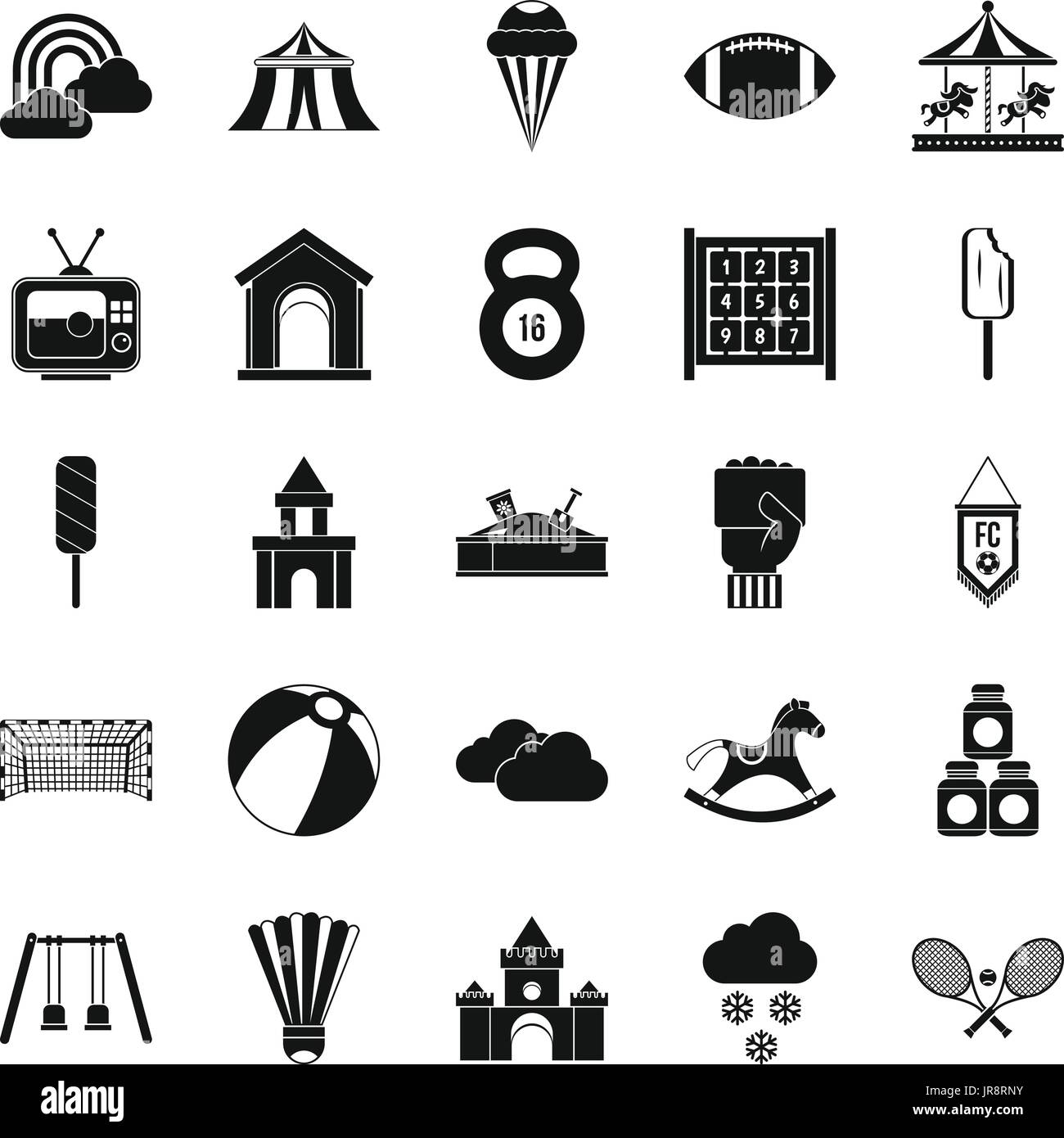 Children walk icons set, simple style Stock Vector Image & Art - Alamy