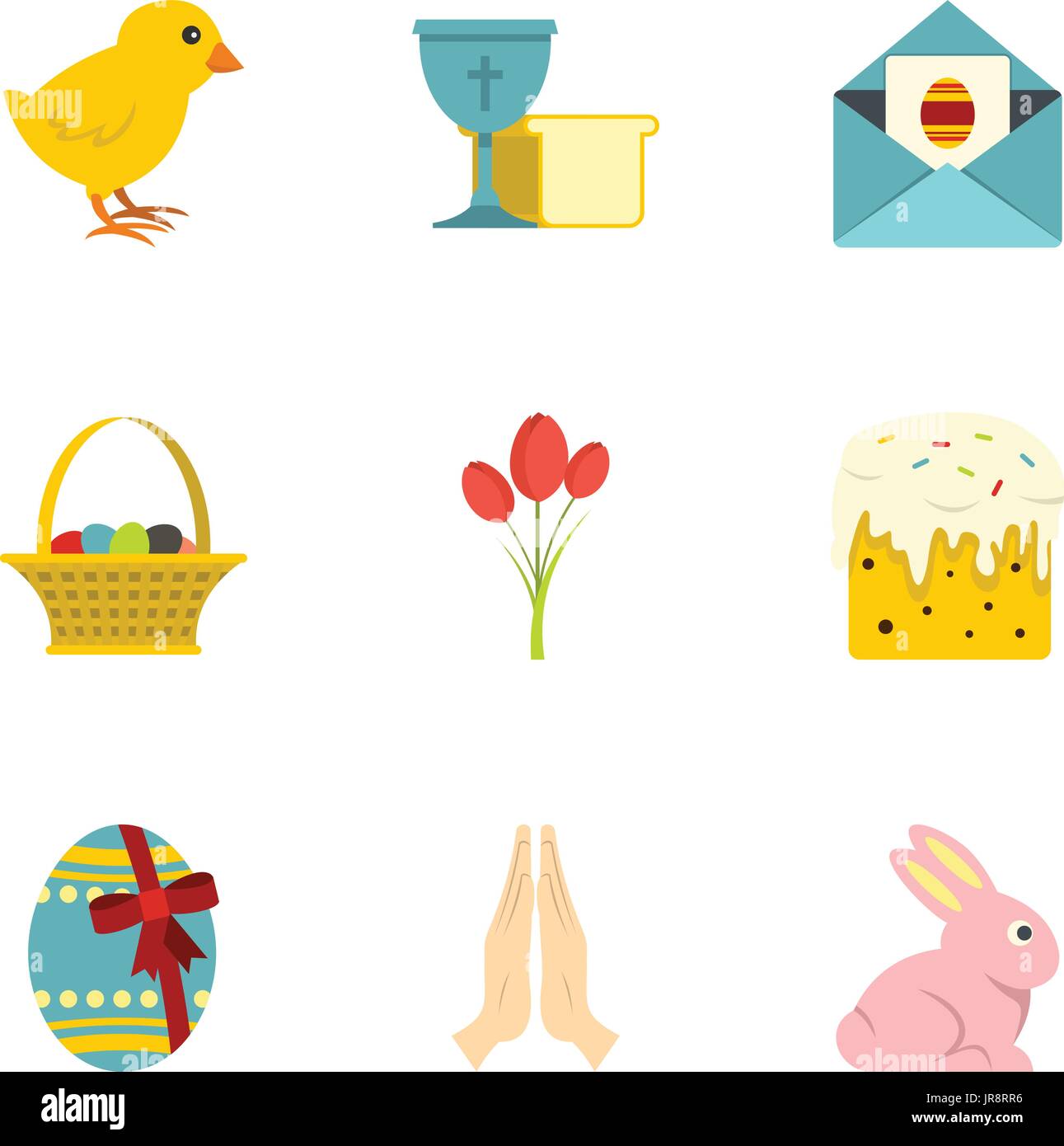 Easter holiday icon set, flat style Stock Vector Image & Art - Alamy