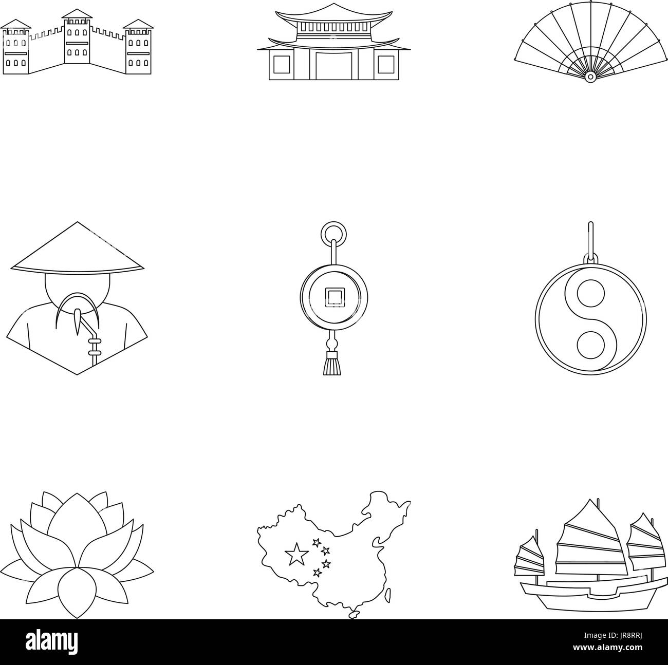 Yin and yang map Black and White Stock Photos & Images - Alamy