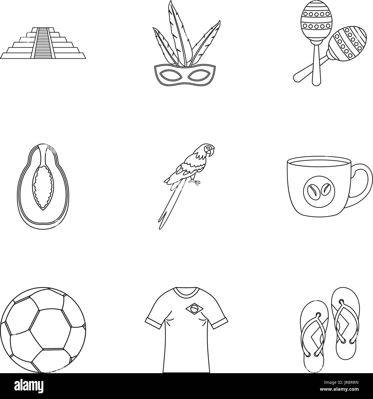 Brazilia icon set, outline style Stock Vector Image & Art - Alamy Brazilia icon set, outline style Stock Vector Image & Art - Alamy