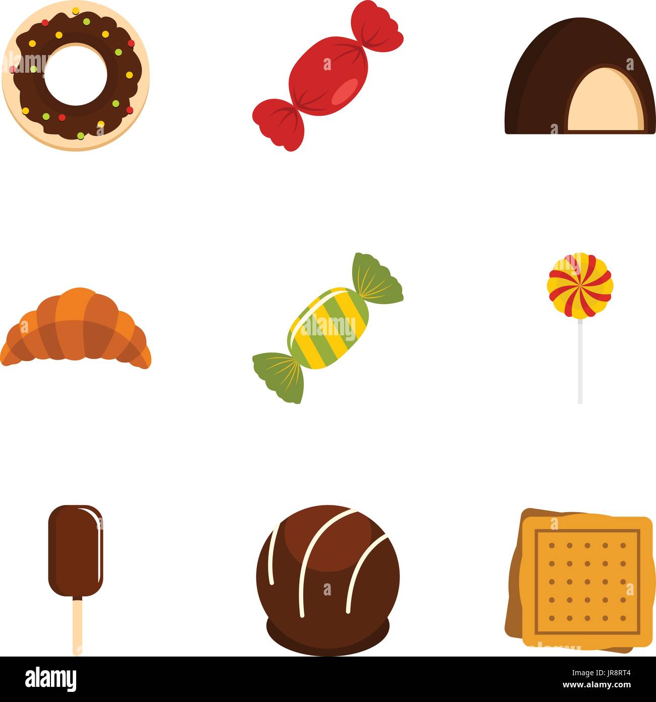 Candies icon set, flat style Stock Vector Image & Art - Alamy