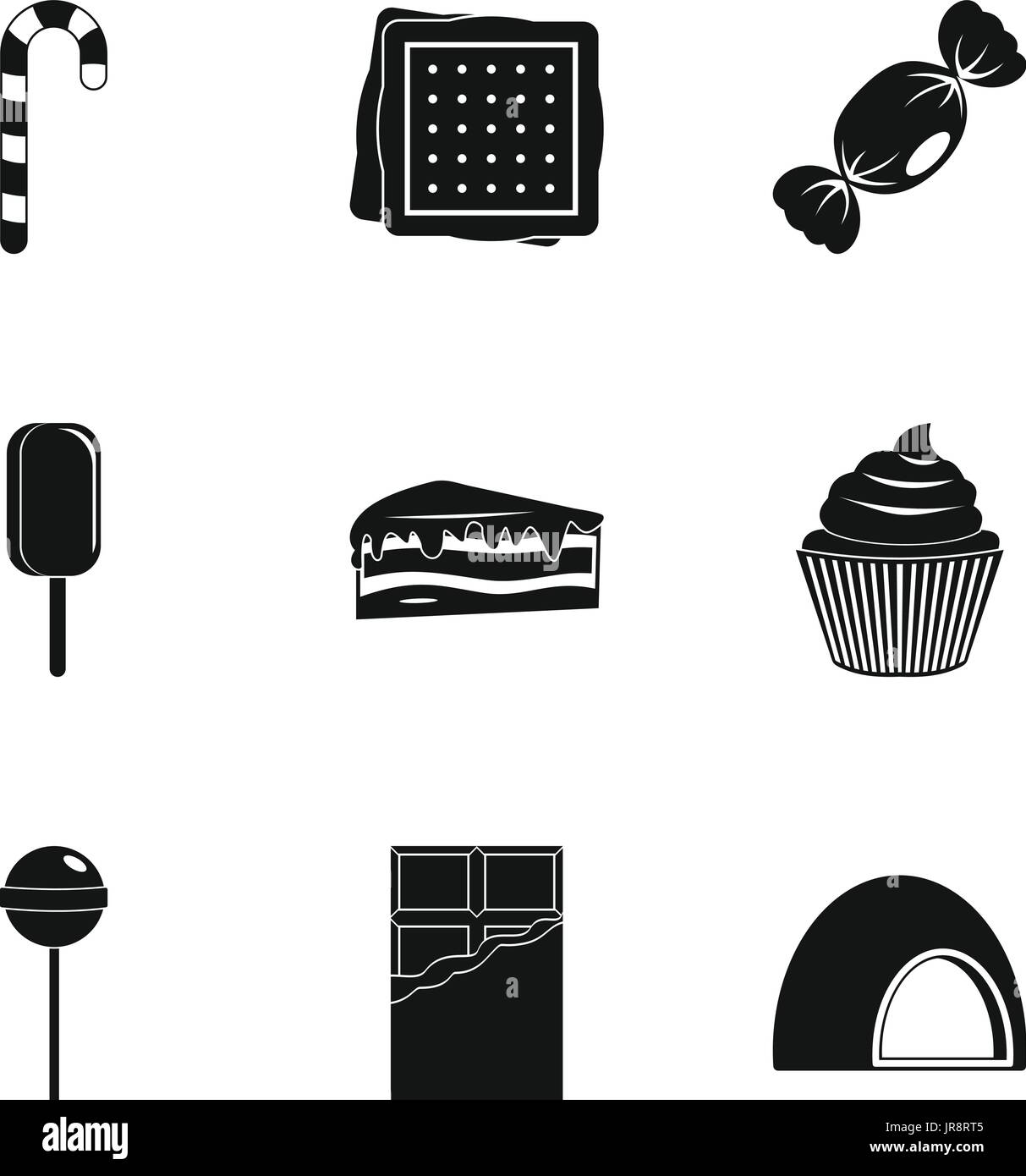 Sweet food icon set, simple style Stock Vector Image & Art - Alamy