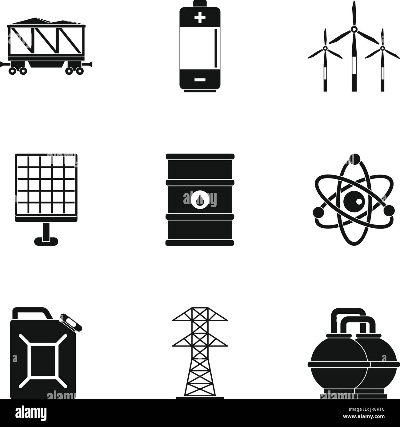 Power industry icon set, simple style Stock Vector Image & Art - Alamy