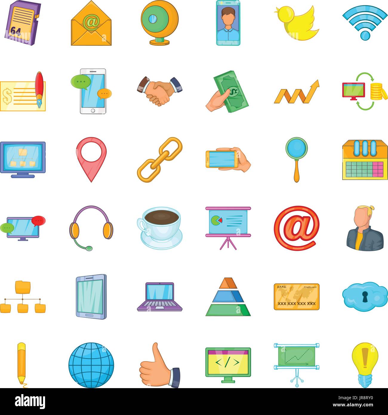 Big company icons set, cartoon style Stock Vector Image & Art - Alamy