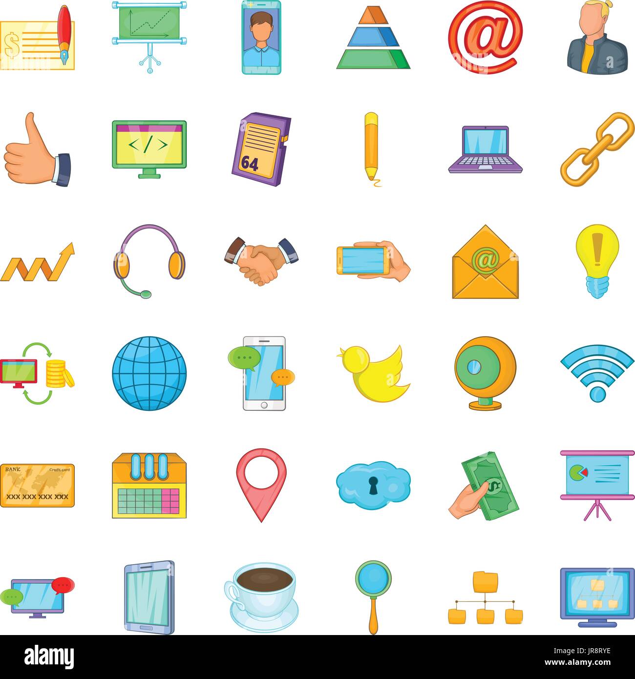 Management icons set, cartoon style Stock Vector Image & Art - Alamy