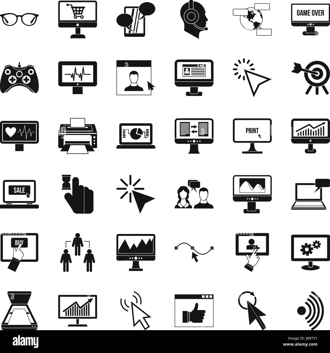 Computer arrow icons set, simple style Stock Vector Image & Art - Alamy